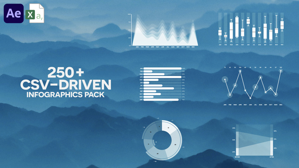 250+ CSV Driven Infographics Pack, After Effects Project Files | VideoHive